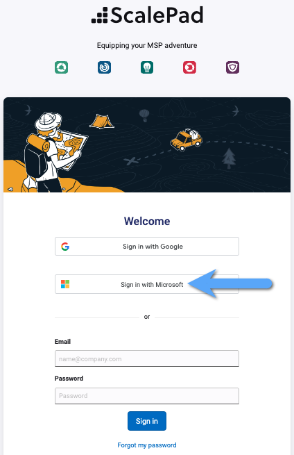 Signing in with Microsoft SSO – ScalePad